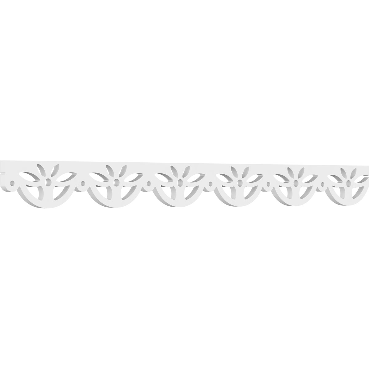 4"H x 5/8"P x 48"L Weston Architectural Grade PVC Running Trim ...