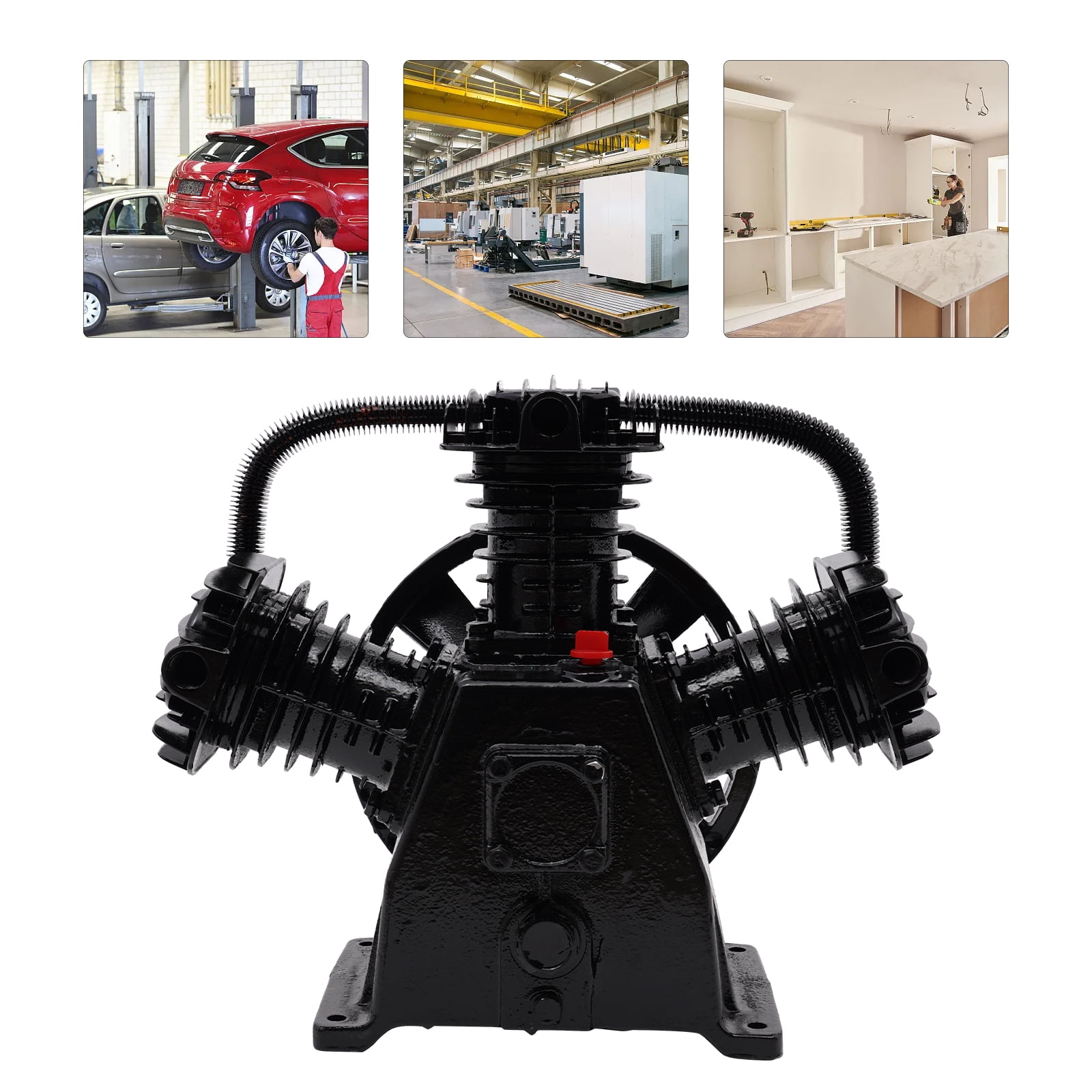 4 HP Replacement Single Stage 3 Cylinder Pump Assembly for Air ...