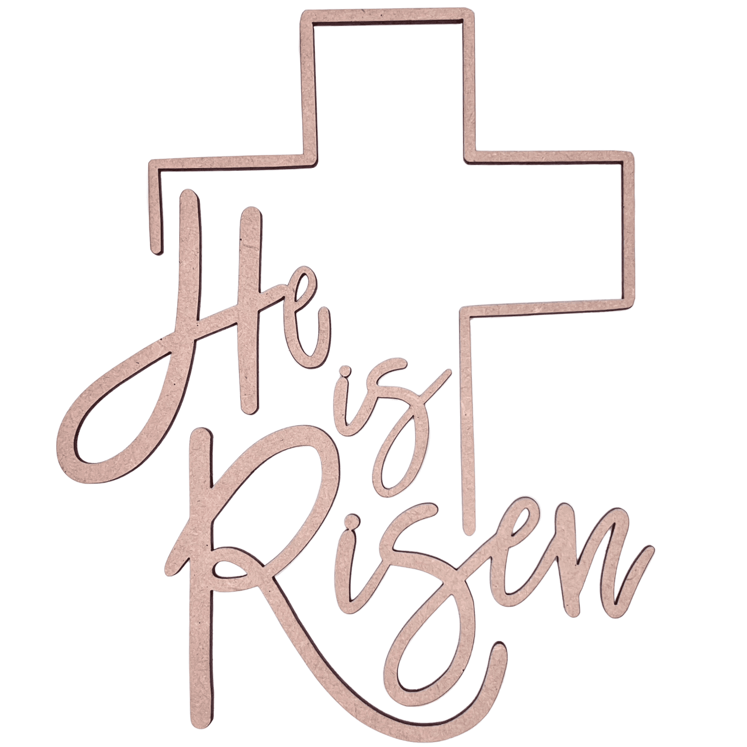 4" He is Risen Wood Cutout With Cross | 1/4" Thick Birch Wood | Easter ...