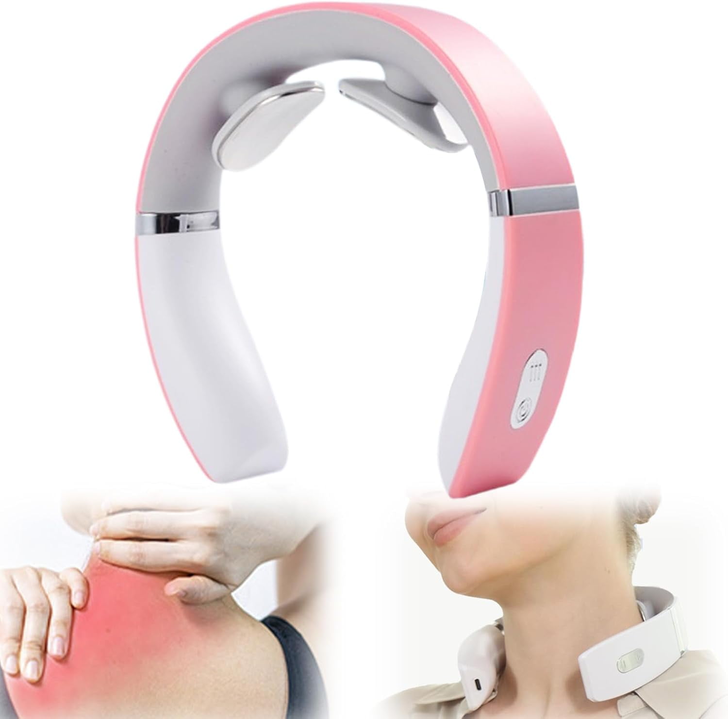 4-Head Electric Massagers Set, Vagus Nerve Stimulator Neck, 6 Modes ...