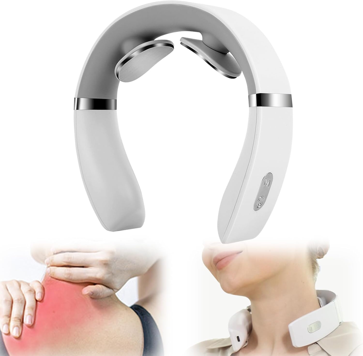 4-Head Electric Massagers Set, Vagus Nerve Stimulator Neck, 6 Modes ...