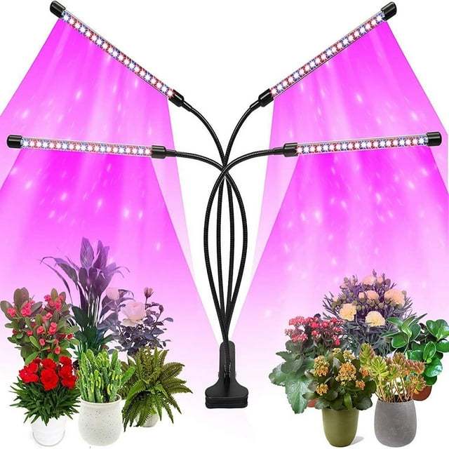 4 Heads LED Growing Plant Light Lamp for Indoor Plants Full Spectrum ...