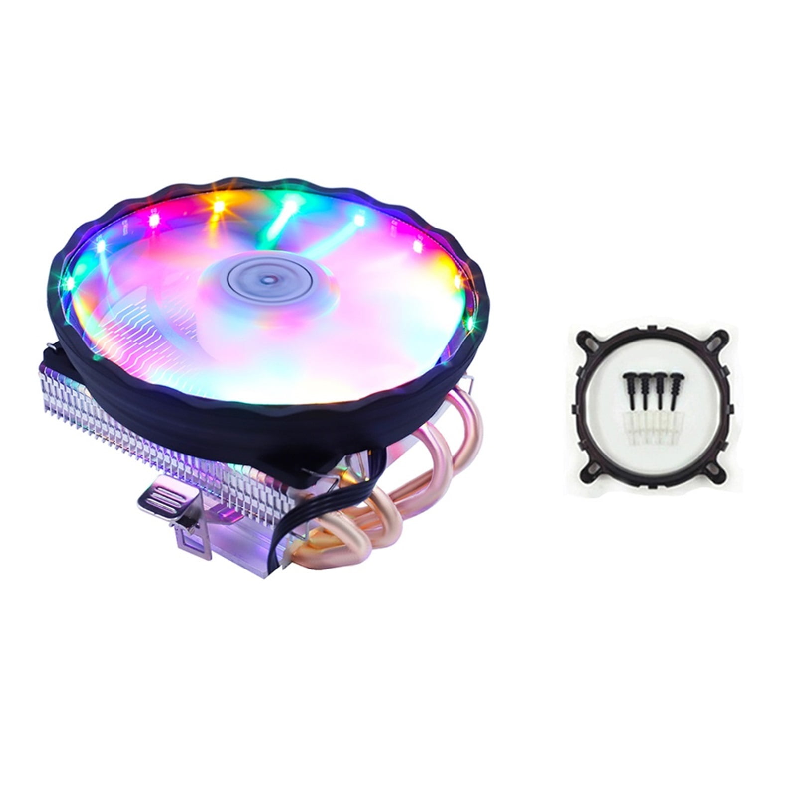 4 Heat Pipes CPU Cooler Cooler 120mm RGB Slim Fan PWM 4PIN LGA 775 1155 ...