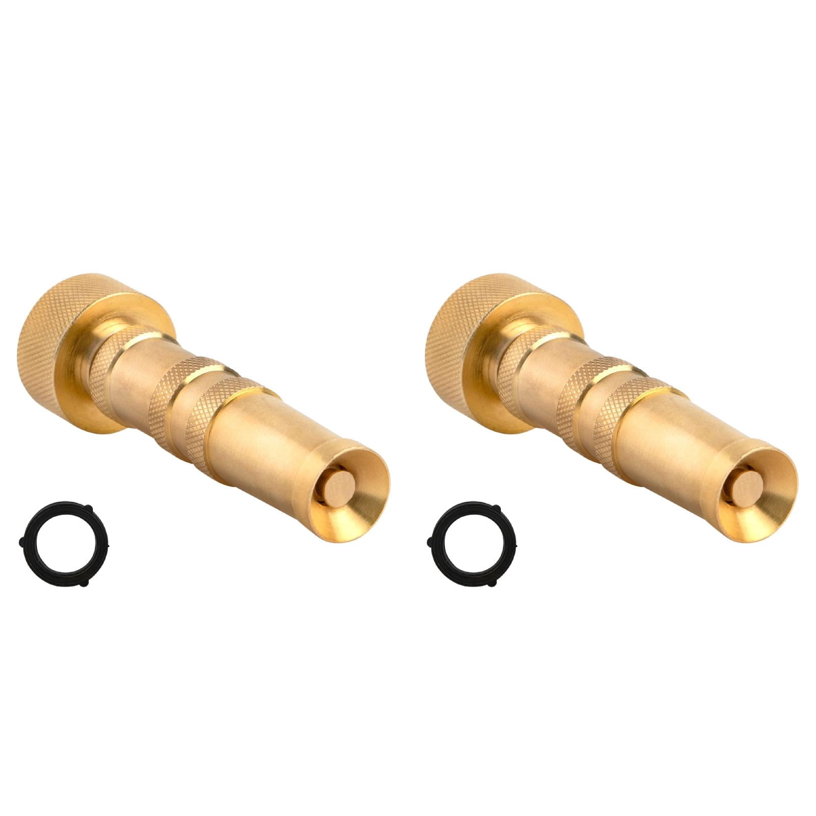 4" Heavy-Duty Brass Hose Nozzle with One Gasket, Adjustable Hose Nozzle ...