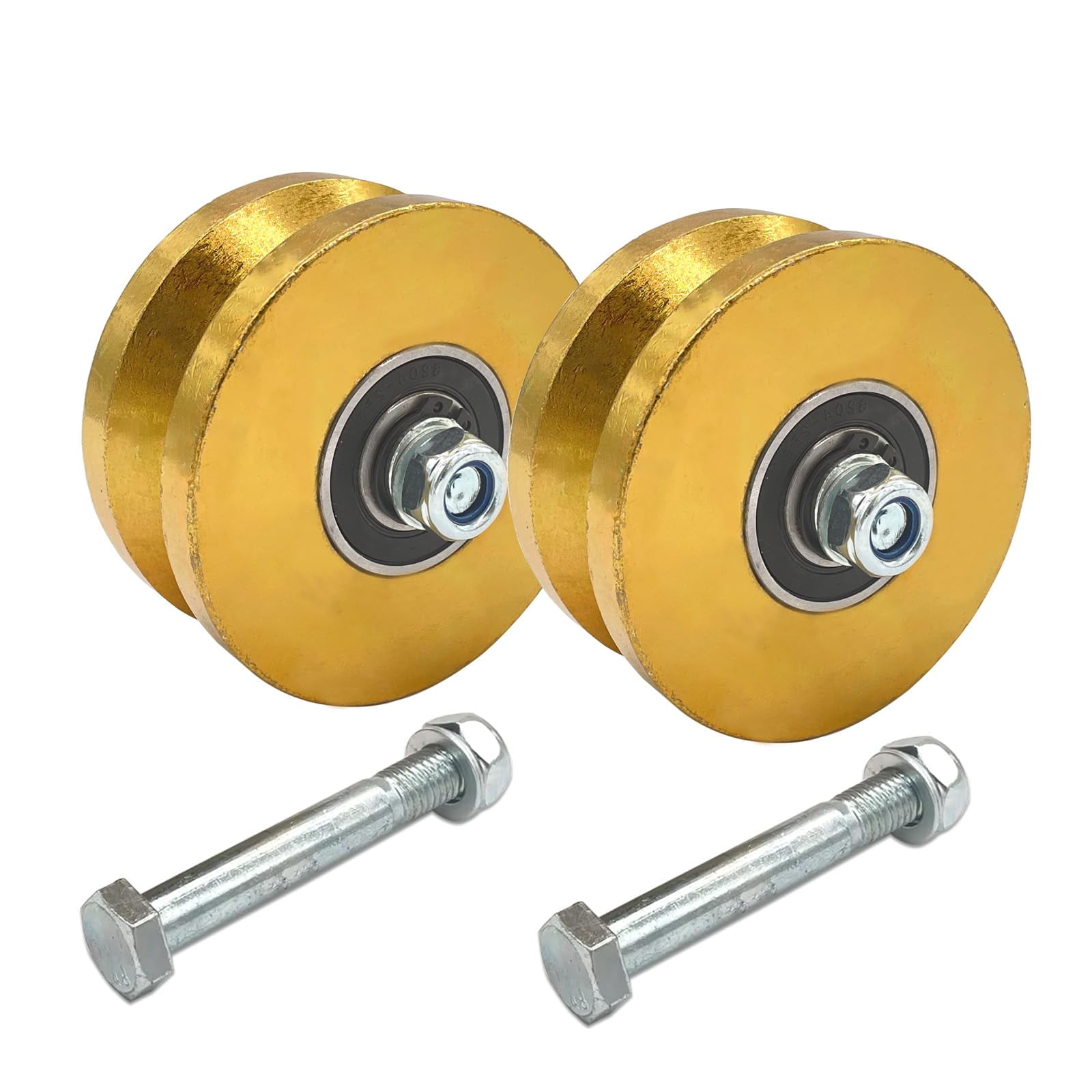 4" Heavy Duty Sliding Gate Rollers Wheels, Solid Slide V Groove Wheel ...