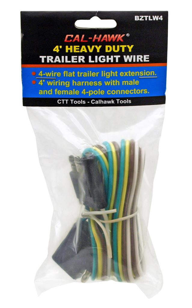 Cal Hawk Tools 4' Heavy Duty Trailer Light Wire - Walmart.com