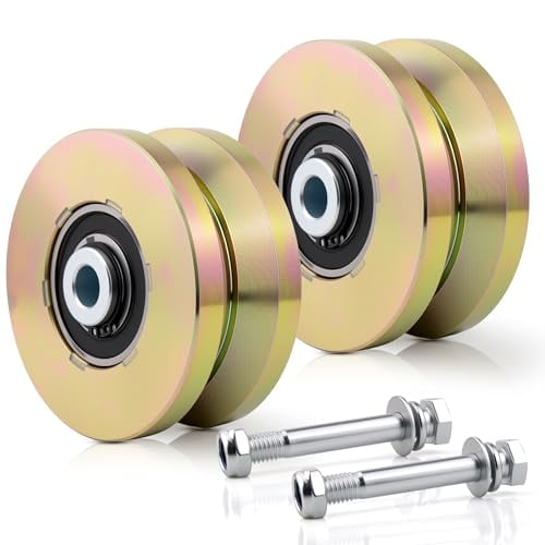 4" Heavy Duty V Groove Slide Gate Wheel V-Track Gate Wheel Solid Double ...