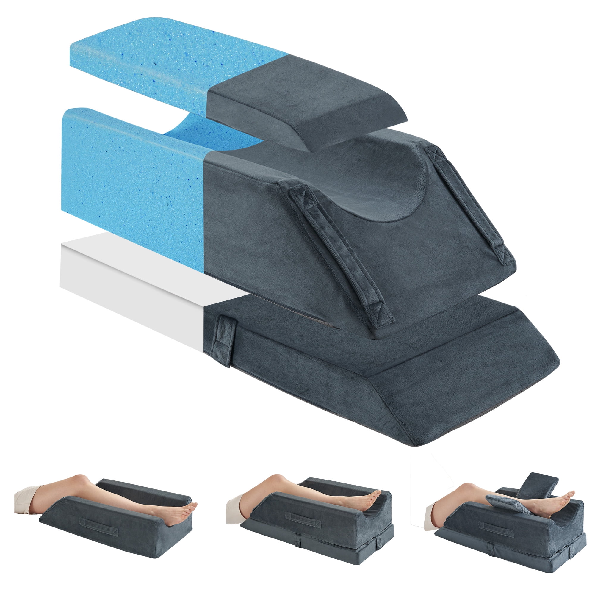 4-Height Adjustable Leg Elevation Pillows for After Surgery, Injuries ...