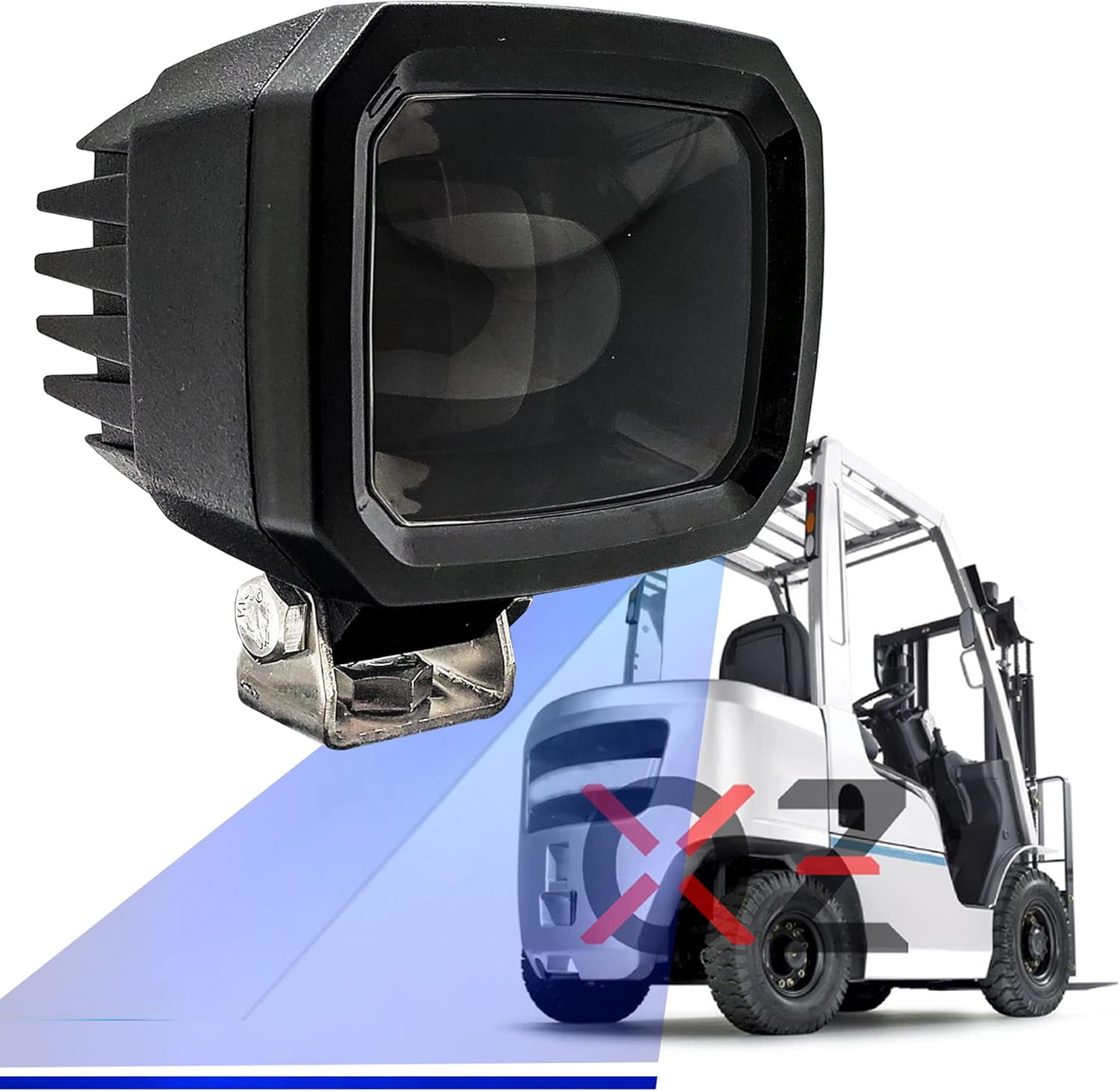 4" High Output Blue LED Line Forklift Side Marker Caution Warning Light ...