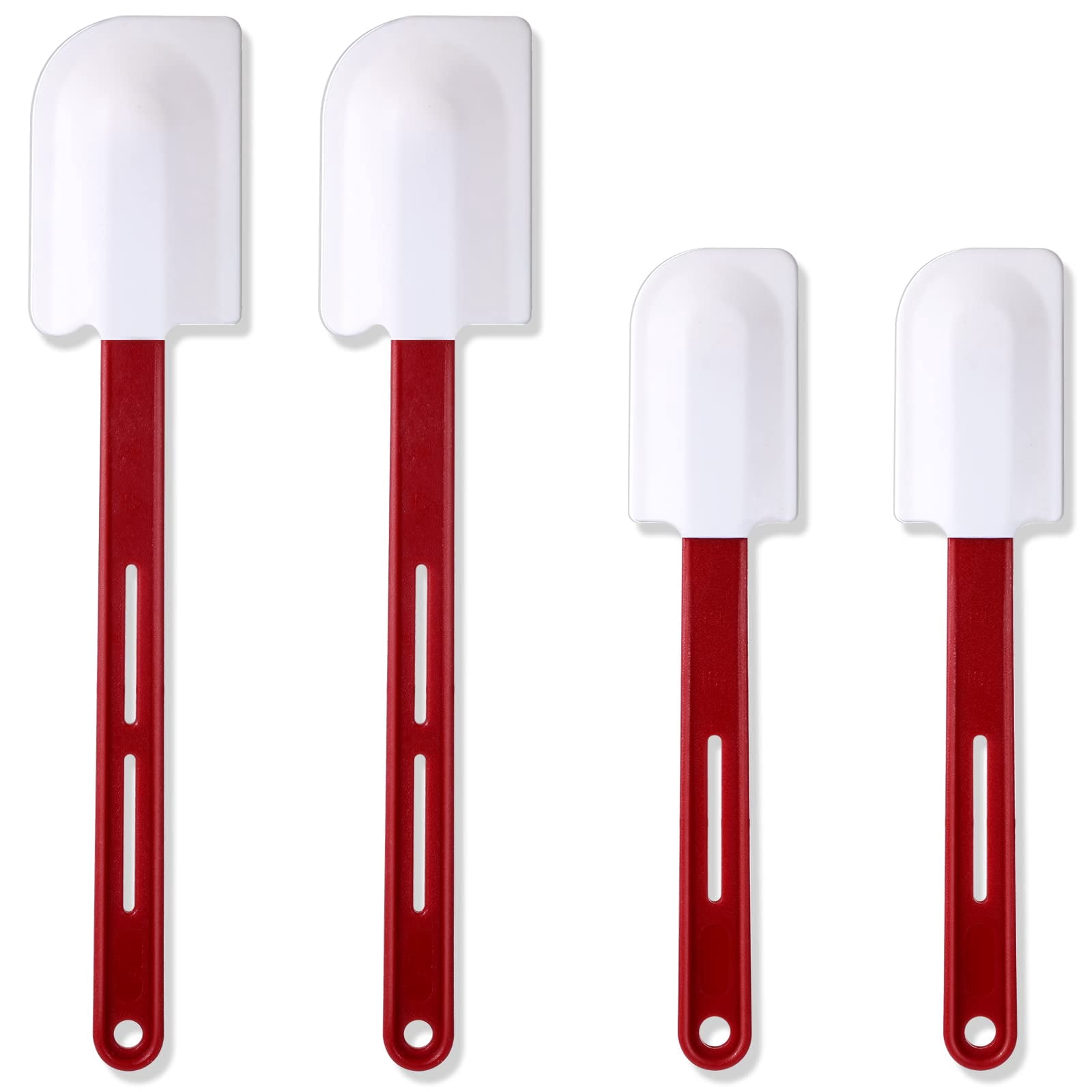 4 High Temp Silicone Spatulas Heat Resistant Rubber Spatulamercial ...