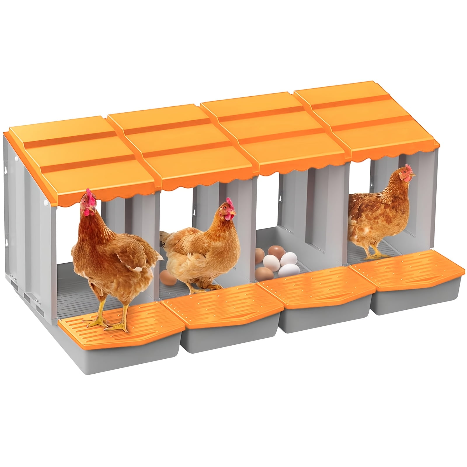4 Hole Chicken Nesting Boxes with Rolling Egg Collection - Anti-Break ...