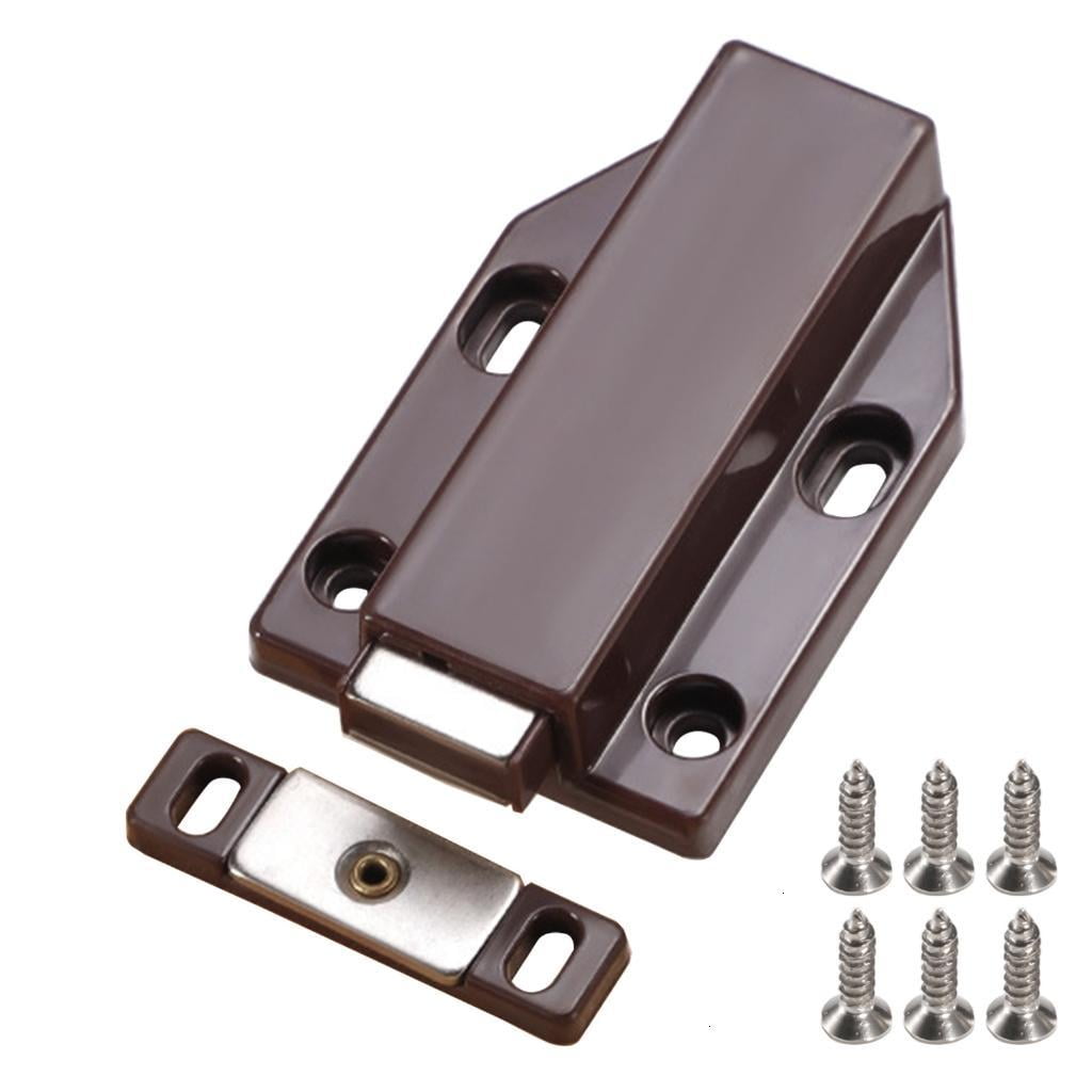 4 Hole Fixed Magnetic Cabinet Door Catches Press Open Mechanism Simple ...