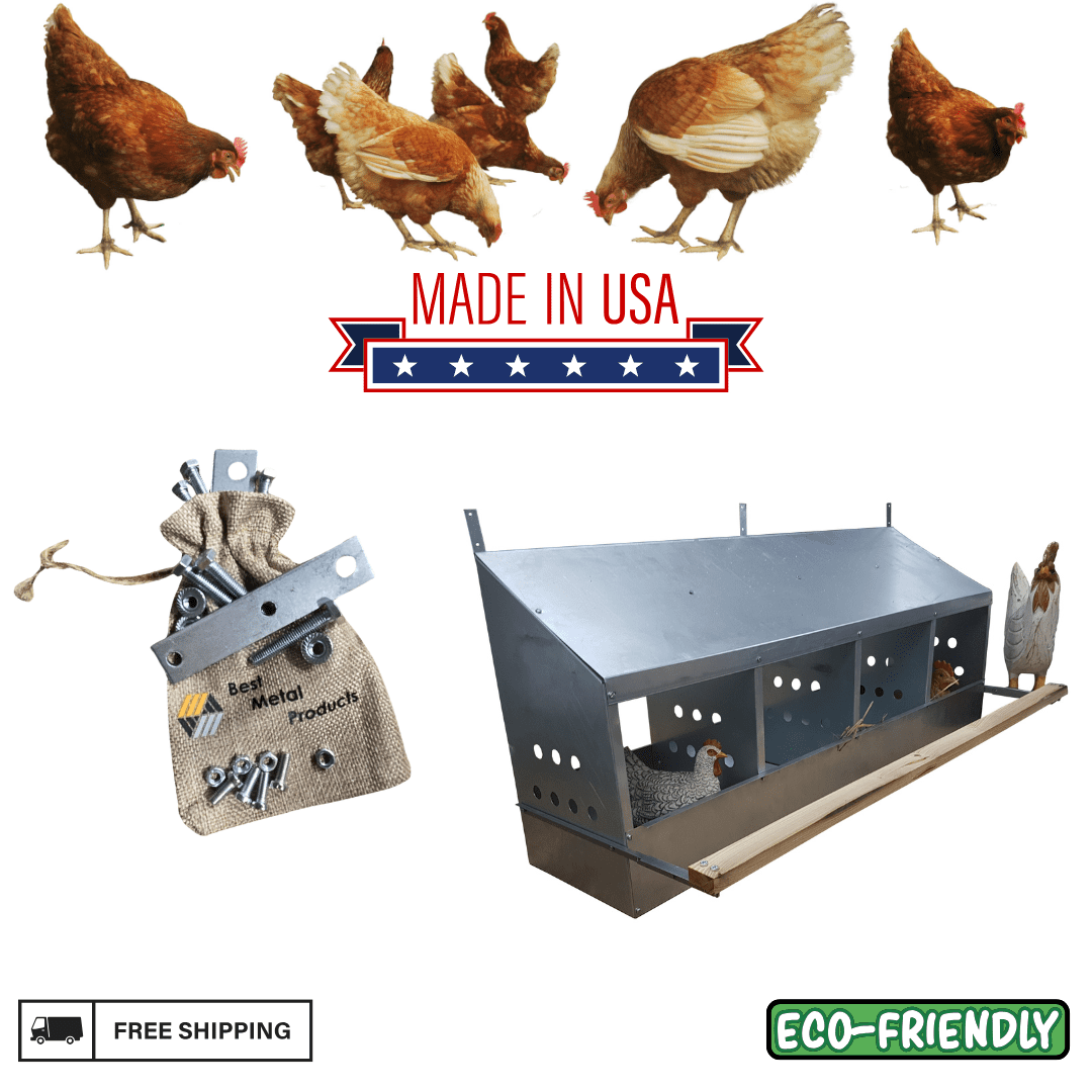 4 Hole Galvanized Steel Chicken Nesting Box-0300109 Best Metal Products ...