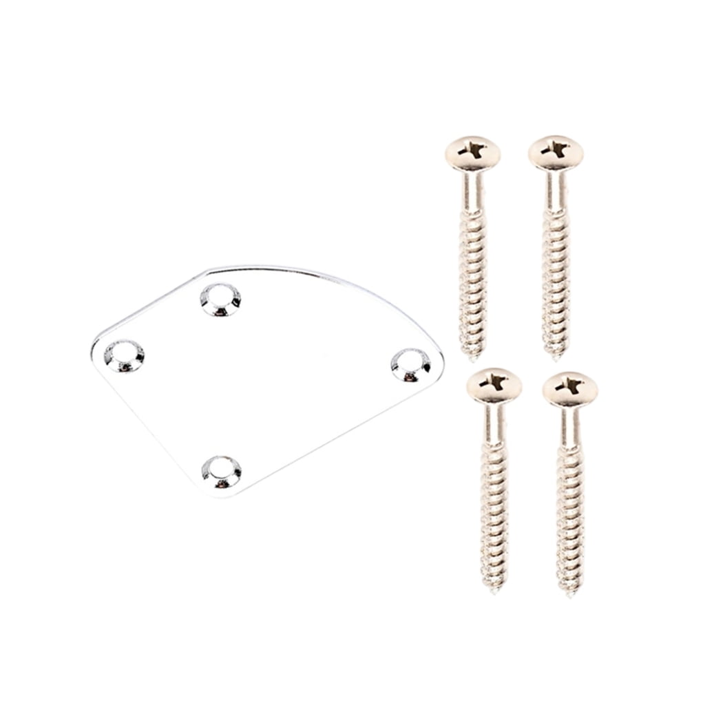 4 Hole Guitar Neck Plate with Screws Neck Joint Back Mounting Plate ...