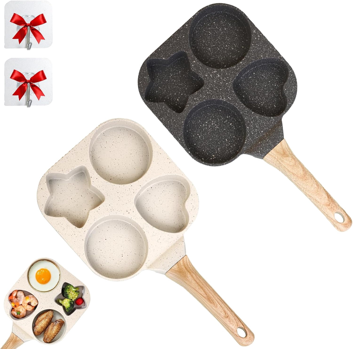 4 Hole Nonstick Egg Frying Pan Shapes, Non-stick Egg Frying Pan - Eggs ...