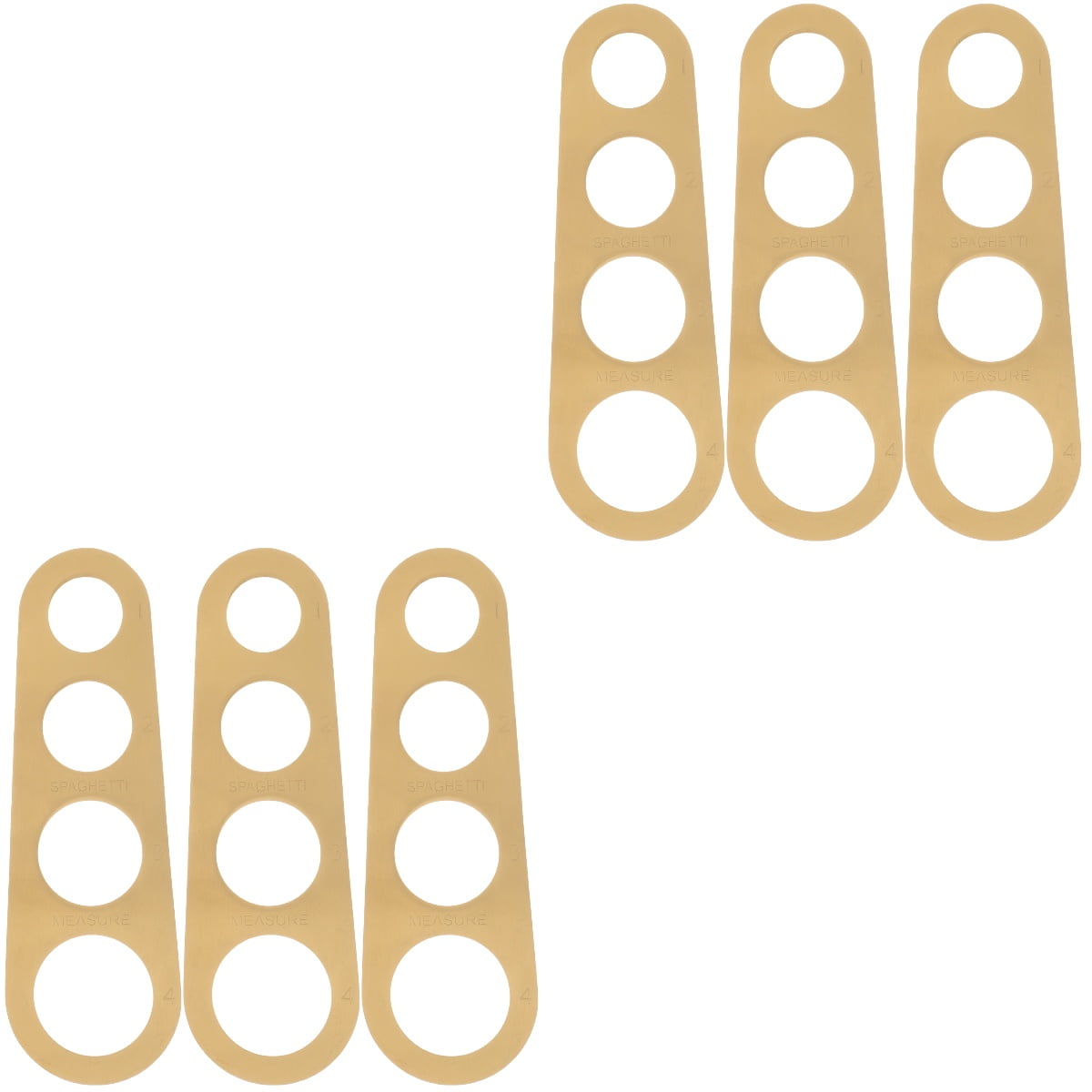 4-Hole Pasta Ruler 6 Pcs Spaghetti Serving Size Tool Measure Noodles ...