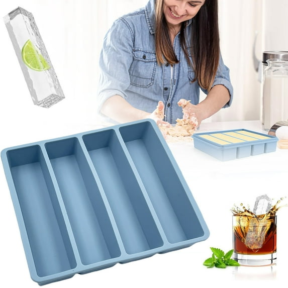 4 Holes Rectangle Silicone Mold, Chocolate Mold Silicone, Non-stick ...