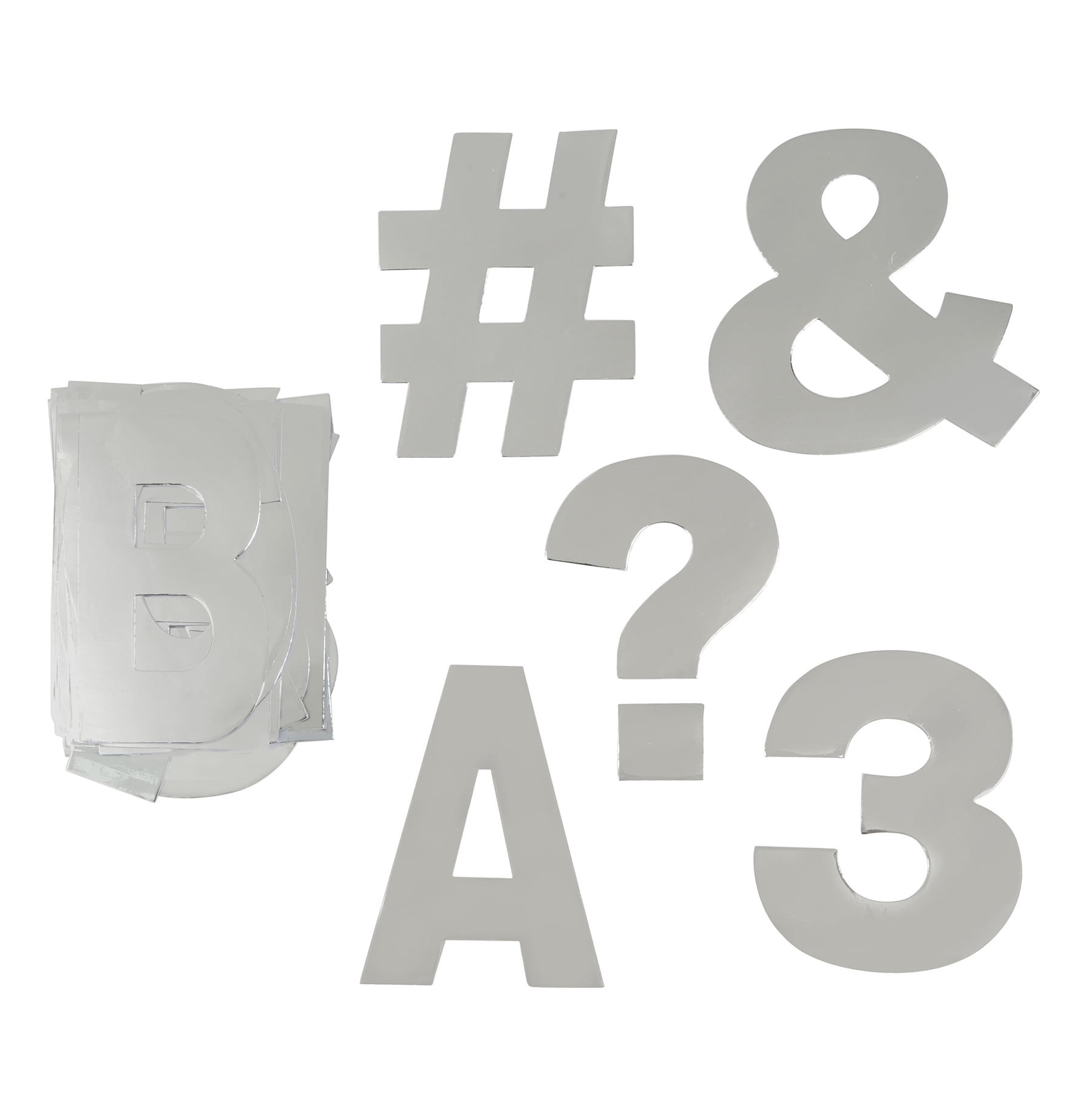 4" Holographic Project Letters - Numbers & Characters by B2C - Foil ...