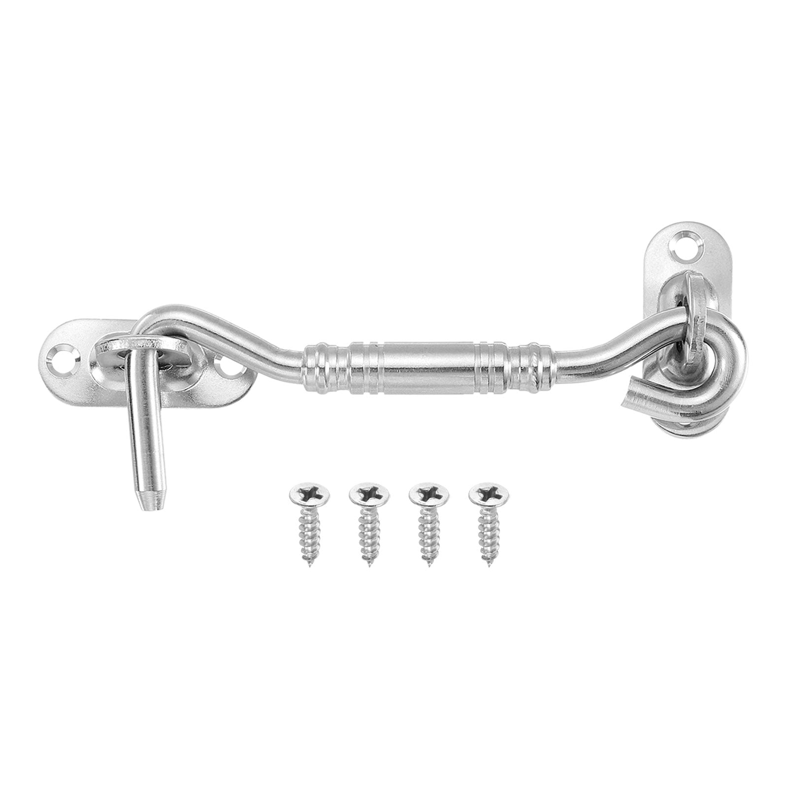 4" Hook and Eyes Catch Door Latch Locks, Stainless Steel Cabin Hooks ...