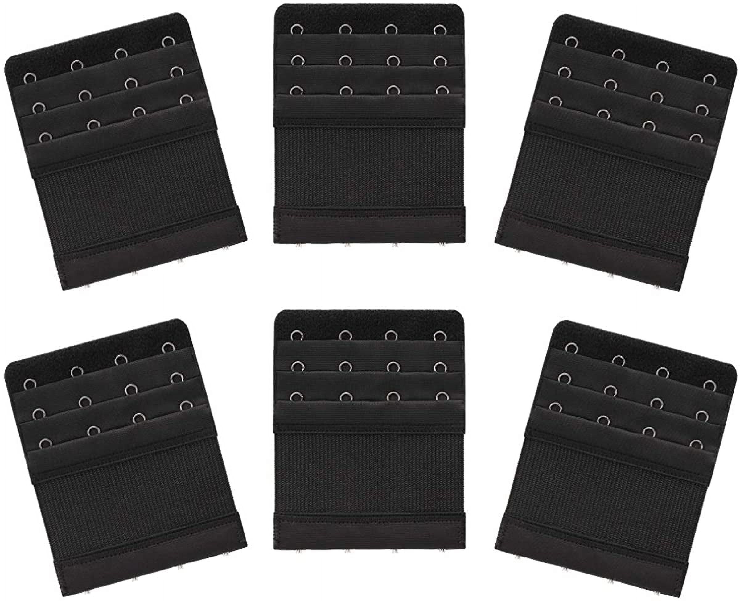 4 Hooks Nylon Elastic Back Bra Band Extension Strap - Walmart.com