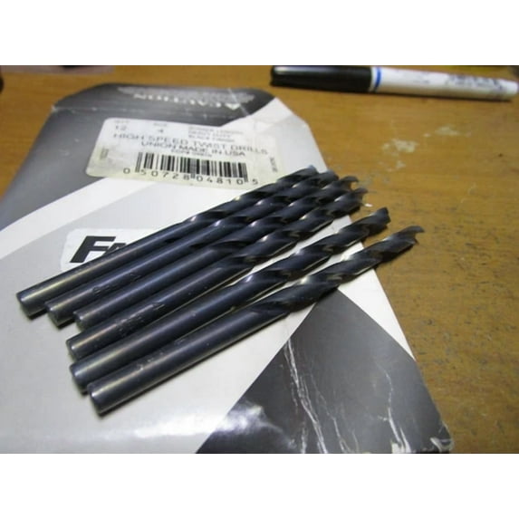 #4 Hss 135° Split Point Black Oxide Finish Jobber Drill Qty 6 - Walmart.com