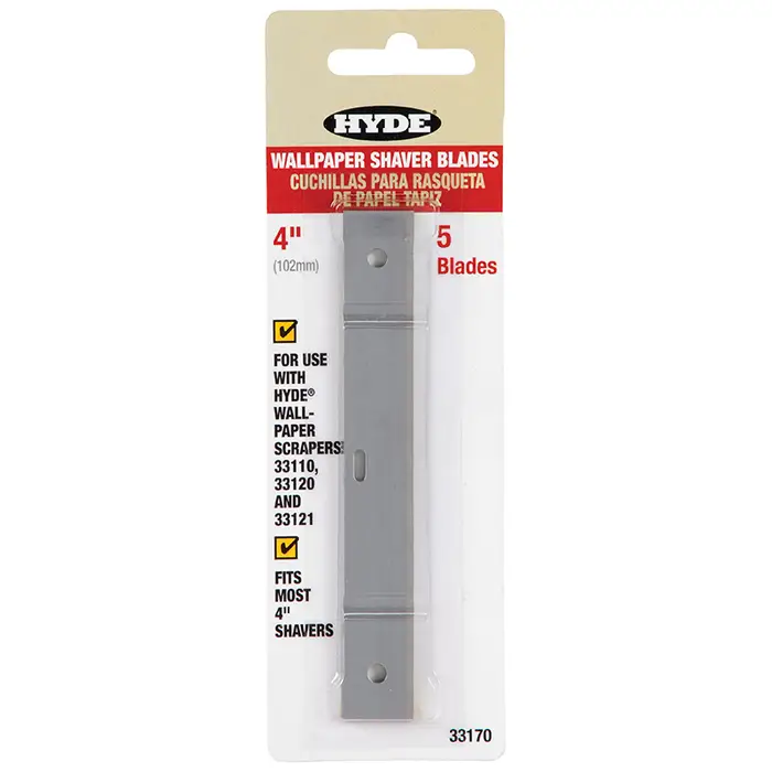 4" Hyde Tools 33170 Hyde Replacement Wallpaper Shaver Blades, 5-Pack ...