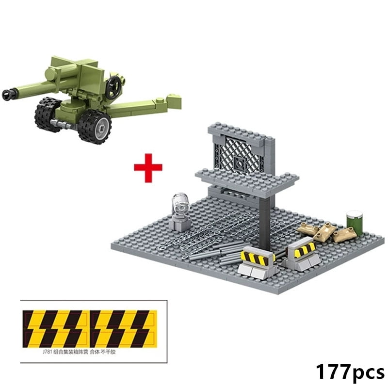 4 IN 1 WW2 Army Military Soldiers SWAT Police Container Weapon Cannon ...
