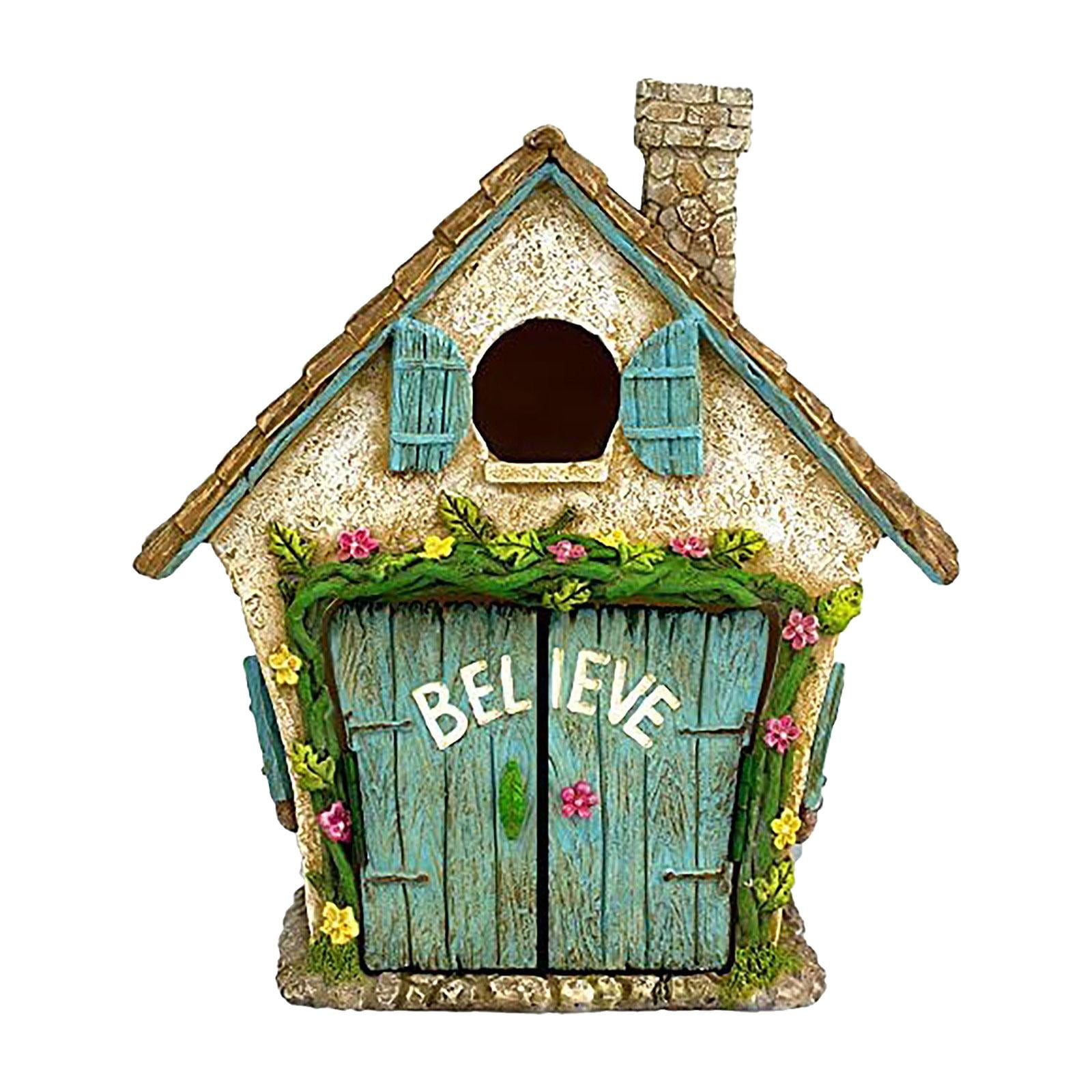 4 IN Opening Fairy Door Yard Art Sculpture Decoration for Kids Room, Wall and Trees Outdoor ...