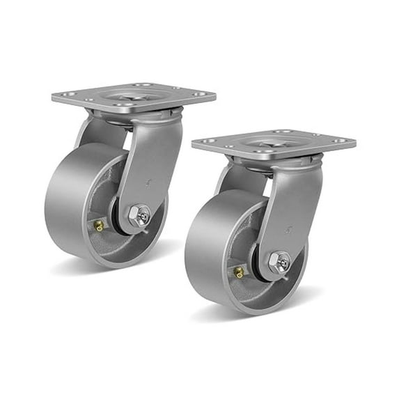 4 INCH Heavy Duty Caster Steel Cast Iron Wheel - Industrial Caster ...