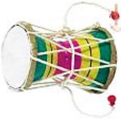 4 INCH WOODEN (LORD SHIVA) DAMRU HAND PERCUSSION MUSICAL INSTRUMENT ...