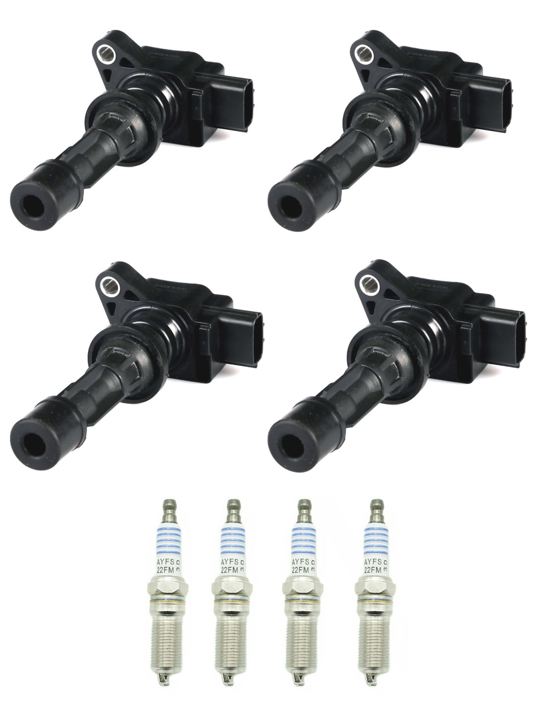 4 ISA Ignition Coils and 4 Motorcraft Spark Plugs Compatible with 2009 ...