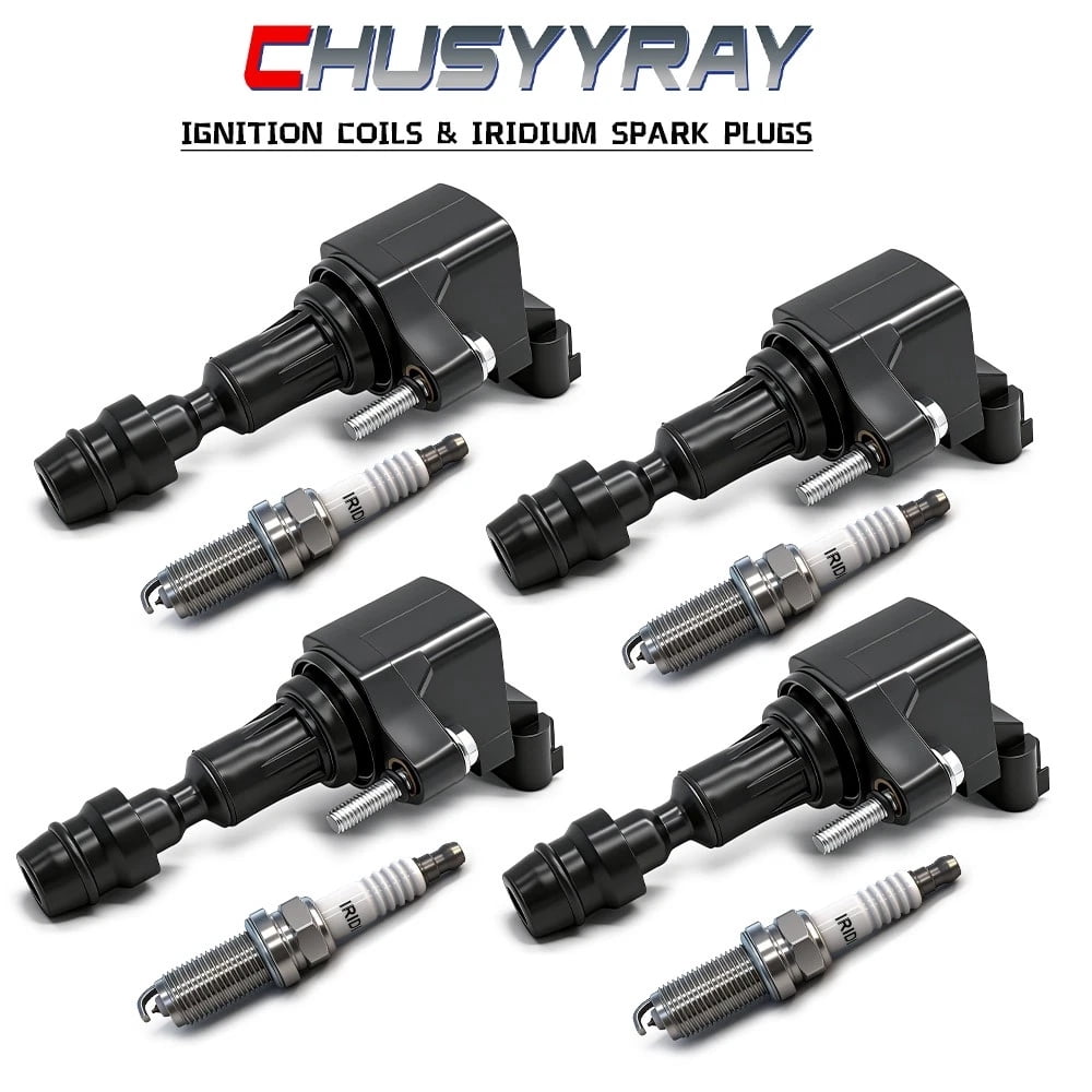 4 Ignition Coil and Iridium Spark Plugs packs UF491 for Chevy Malibu 2 ...