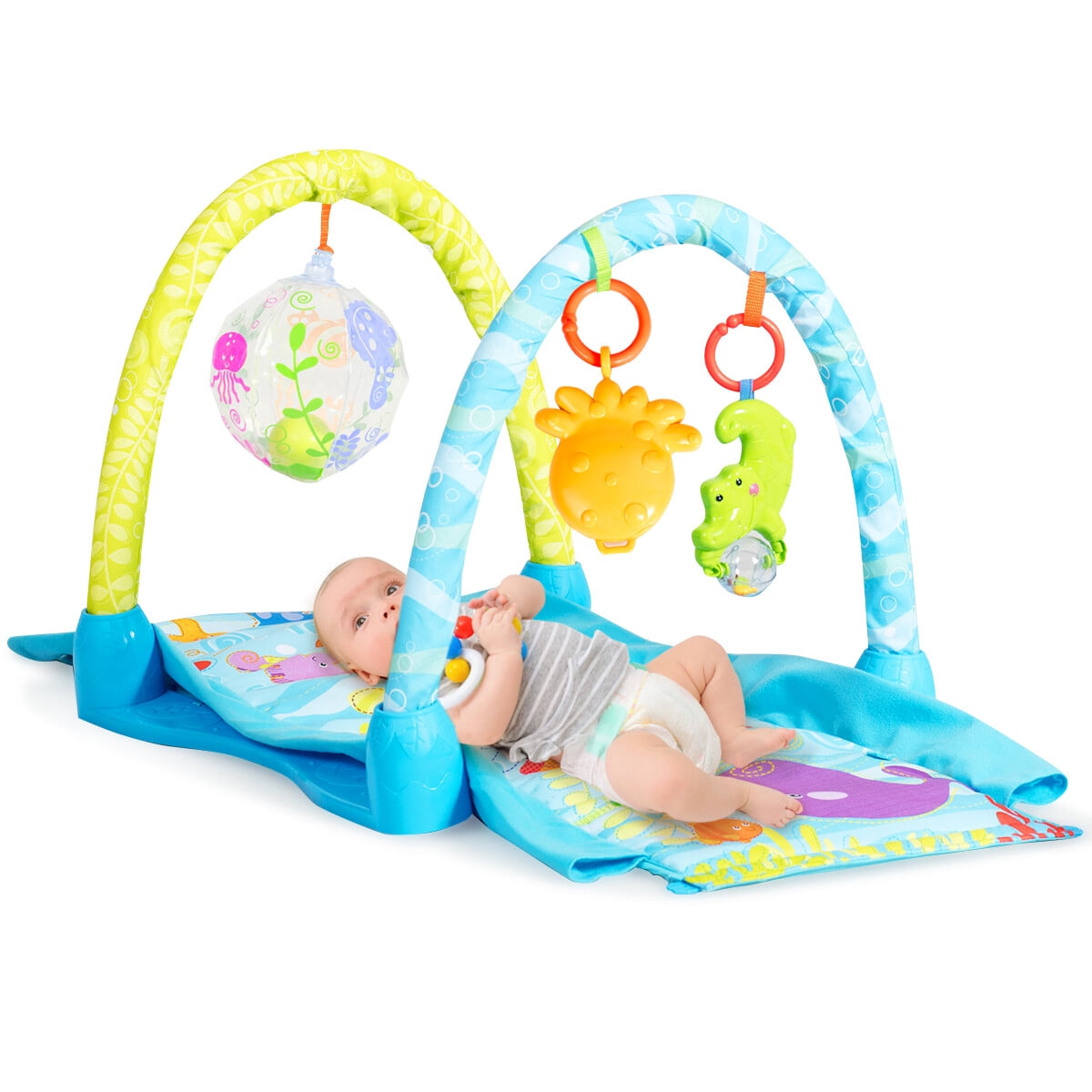 4-In-1 Baby Gym Infant Activity Center Toddler Play Mat Pad Kid Play ...