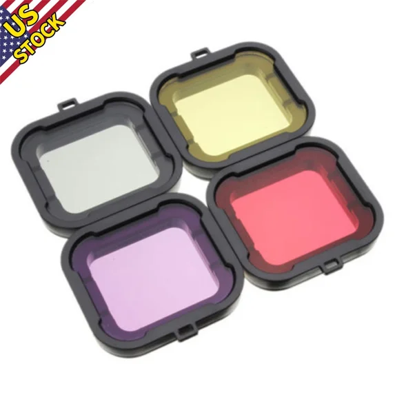 4 In 1 Colorful Dimmable Underwater Diving Uv Lens Filter For Gopro ...