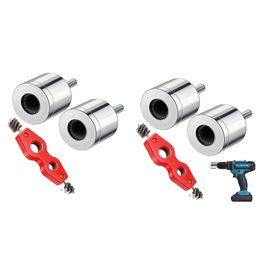 4 In 1 Double-headed Copper Pipe Brush Copper Tube Polishing Reamer ...