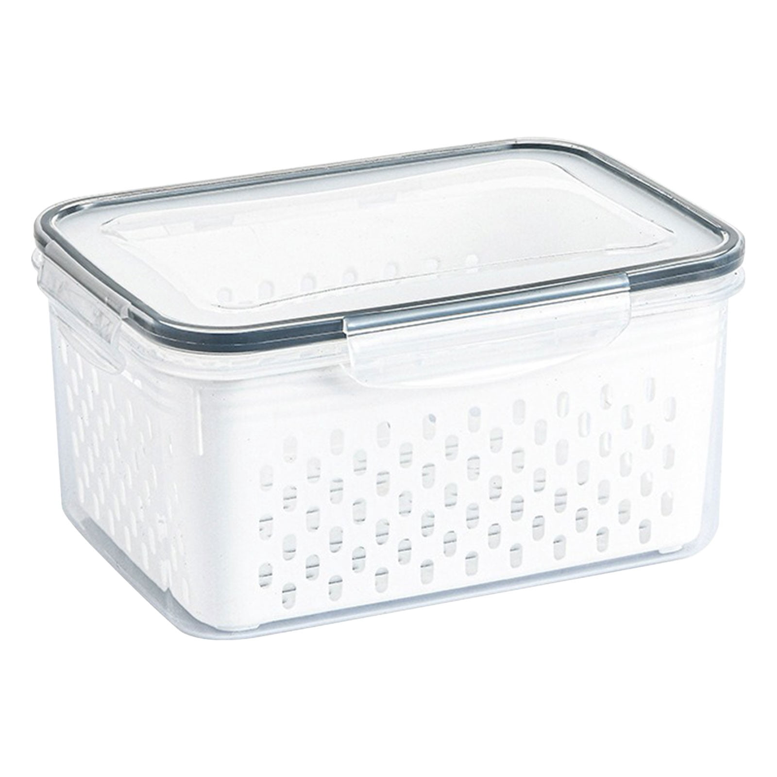 4-In-1 Food Storage Container Set – Transparent Plastic Produce ...