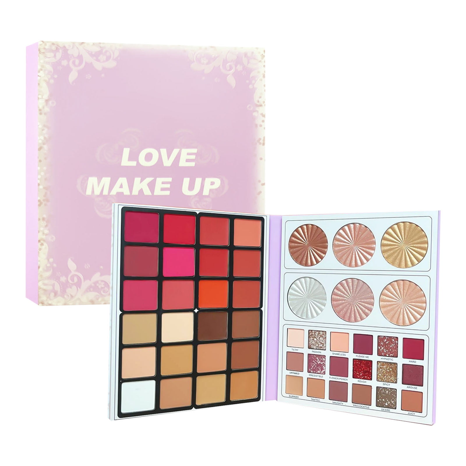 4 In 1 Makeup 48 Colors Makeup Kit Combination with 12 12 6 ...