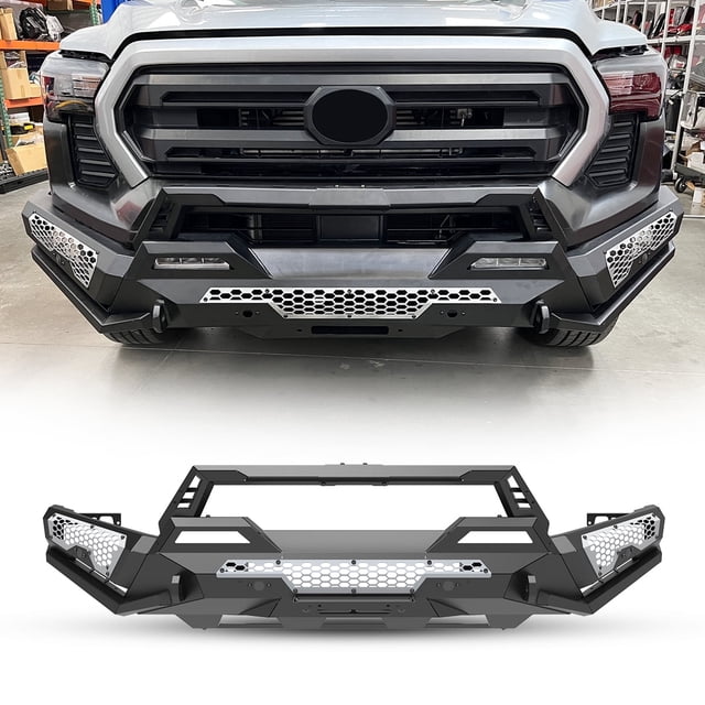 4 In 1 Modular Front Bumper+Side Wings+Bull Bar For 2024 2025 Toyota ...