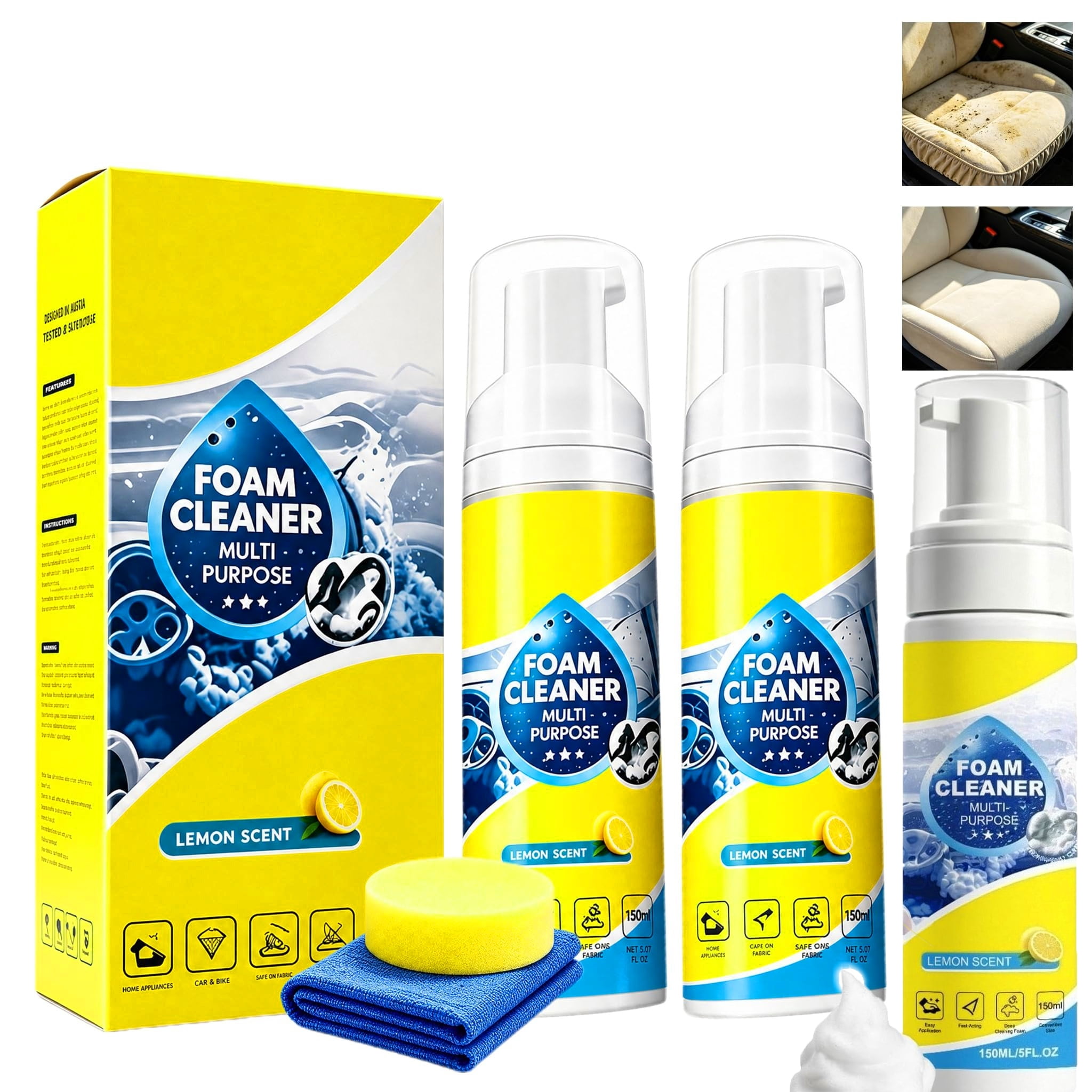 4-In-1 Multi-Enzyme Foam Cleaner – Professional All Purpose Powerful ...