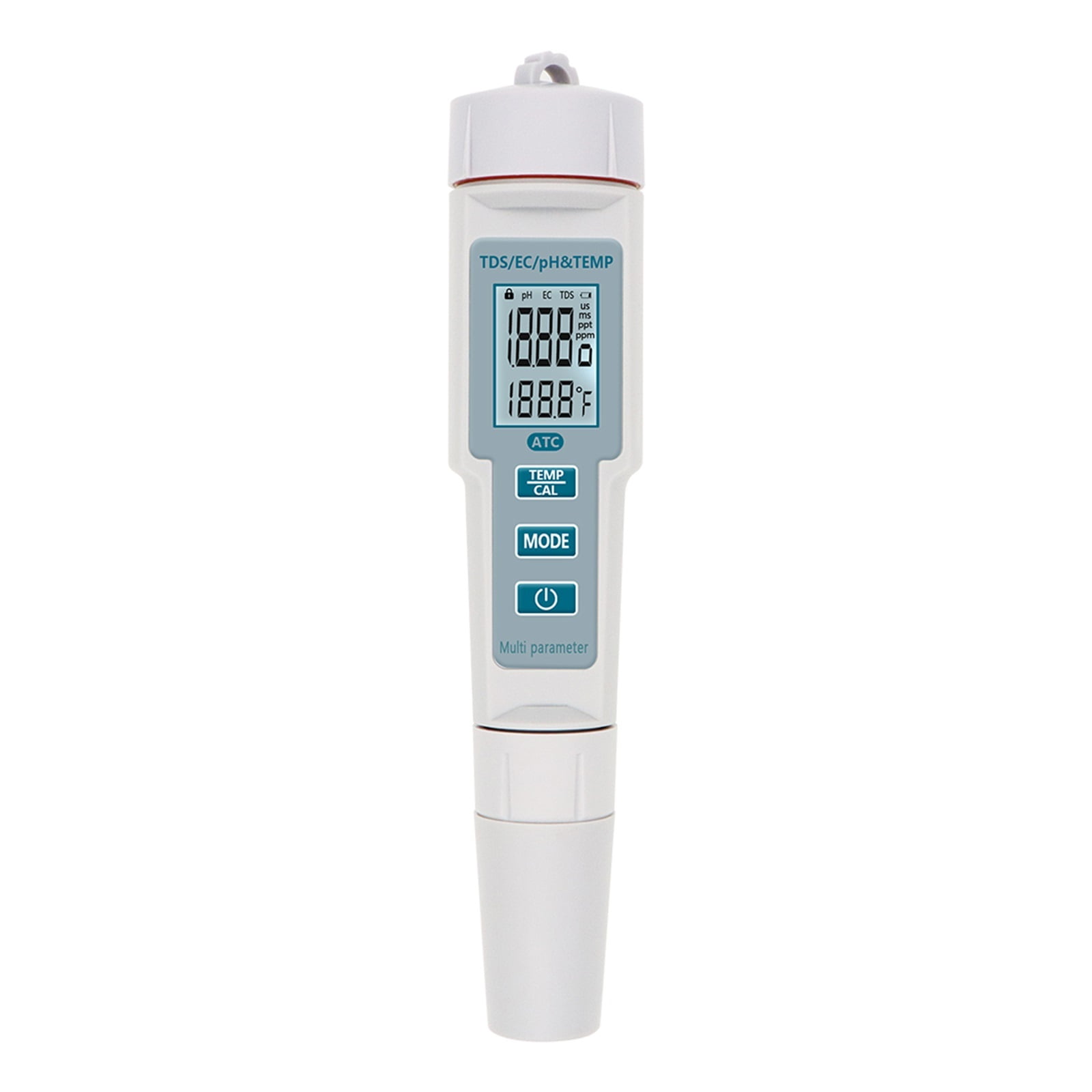 4 In 1 PH/EC/TDS&Temperature Meter Waterproof PH Meter LED Water ...
