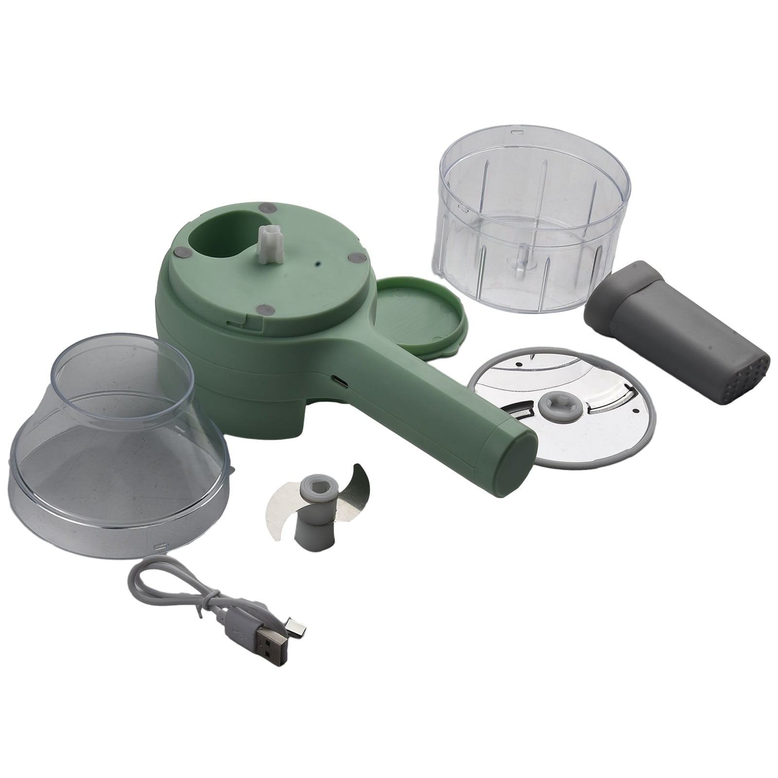 4 In 1 Portable Electric Vegetable Slicer Set Cordless Food Processor ...
