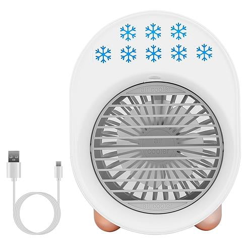4 In 1 Portable Mini Desktop Air Conditioner Fan Water Mist Cooling Fan ...
