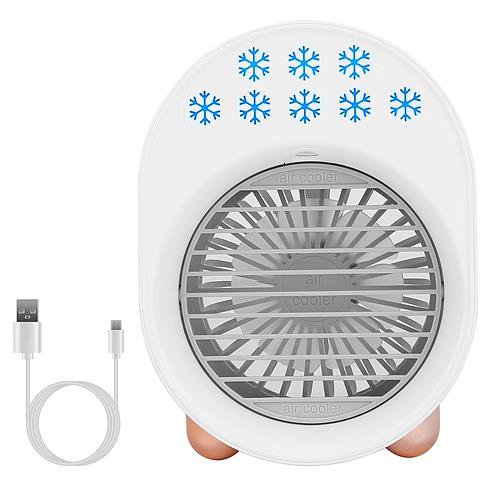 4 In 1 Portable Mini Desktop Air Conditioner Fan Water Mist Cooling Fan ...