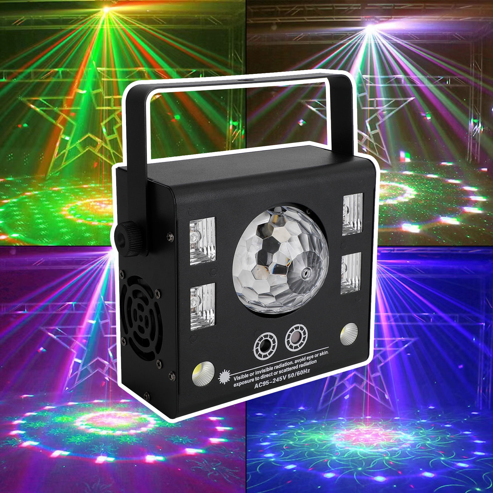 4 In 1 RGB Disco Party DJ Light LED Stage DMX Magic Ball Light Strobe ...