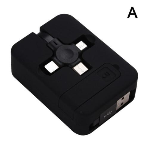 4 In 1 Retractable USB Charger Data Cable W/ Phone Type C Micro USB ...