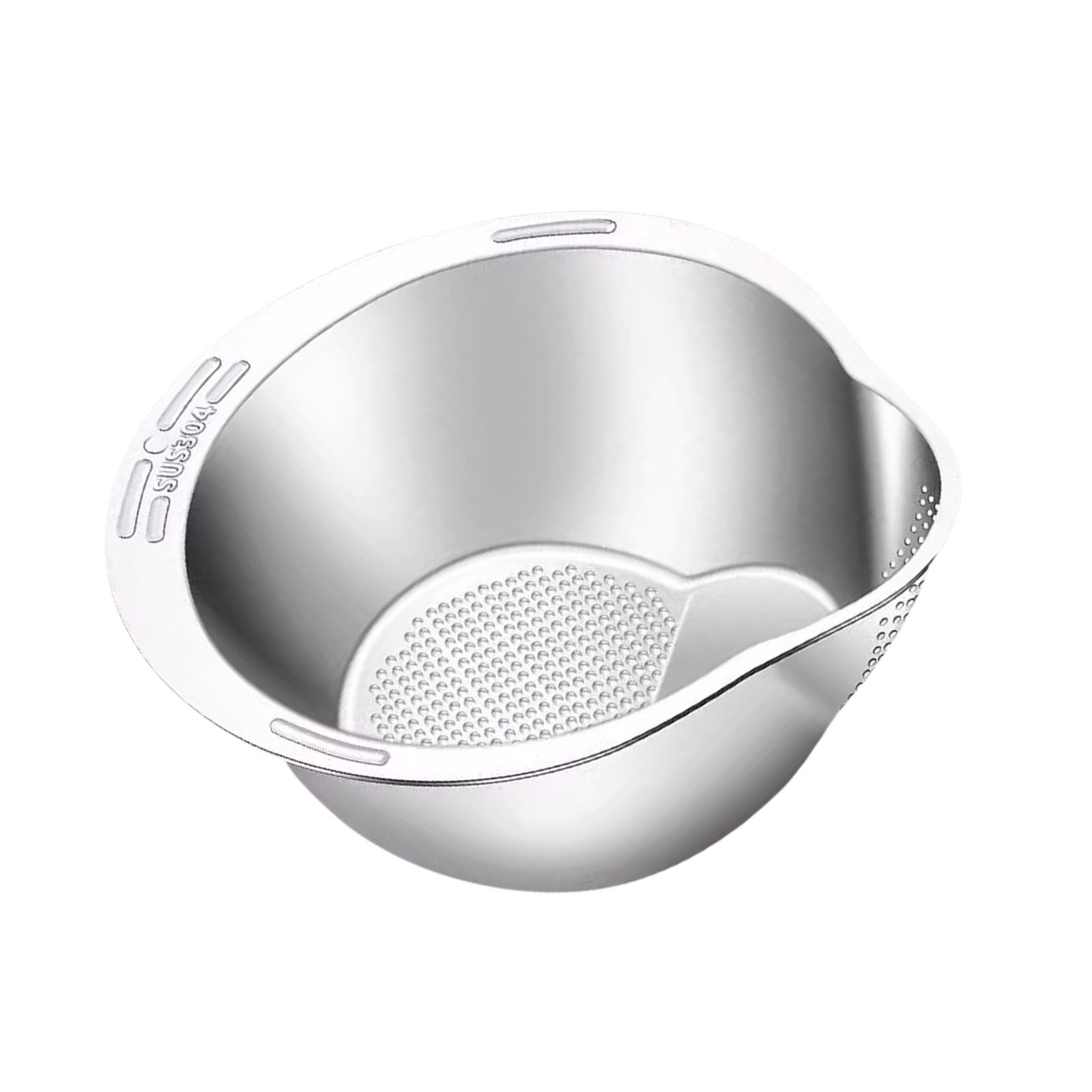 4-In-1 Stainless Steel Rice Washer Bowl With Side Drainers, Colander ...