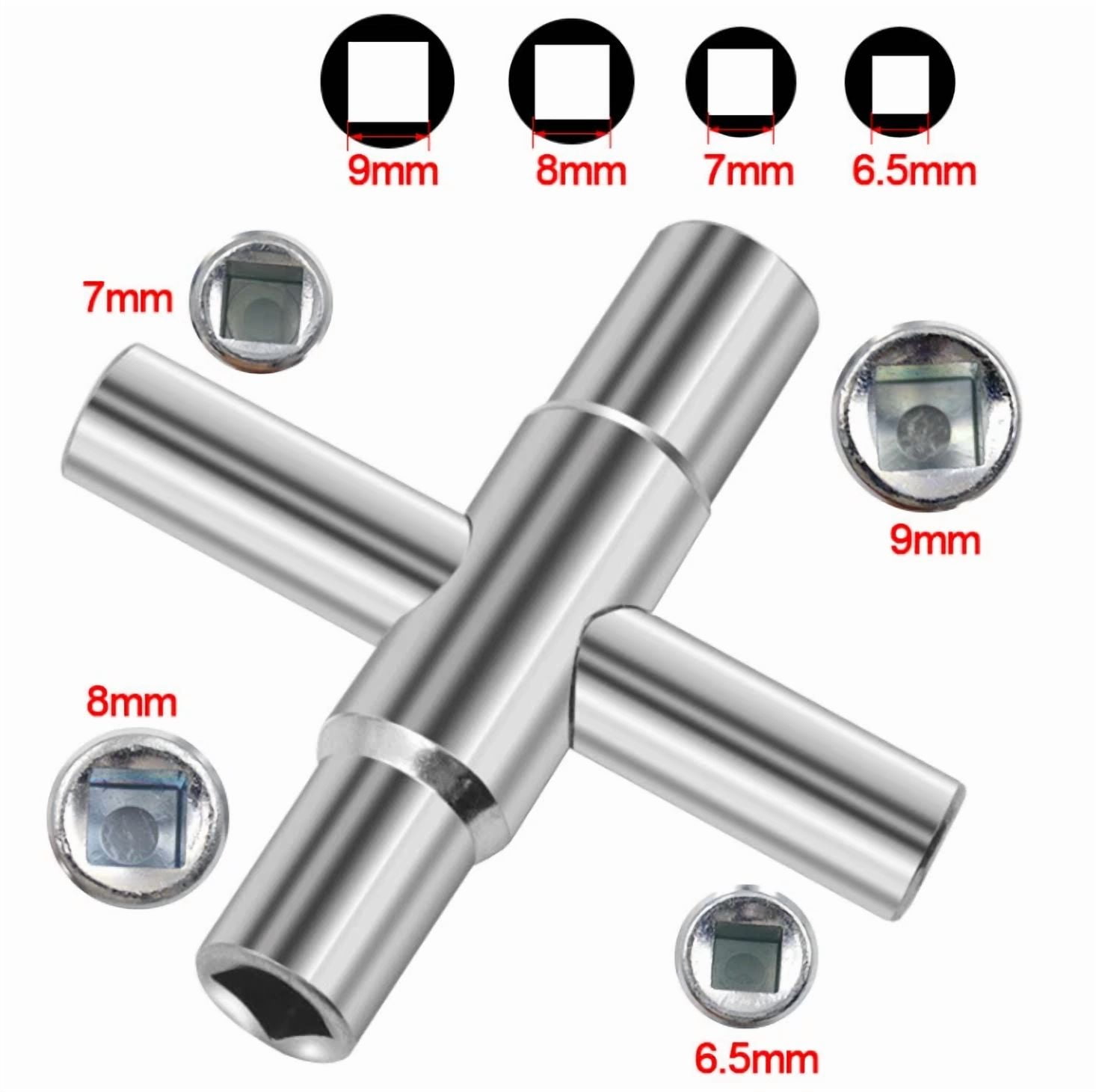 4 In 1 Steel Faucet Wrench Tap Switch Water Valve Key Bathroon Kitchen ...
