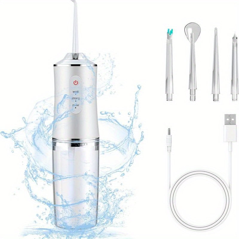 4 In 1 Water Flosser For Teeth, Cordless Water Flossers Oral Irrigator ...