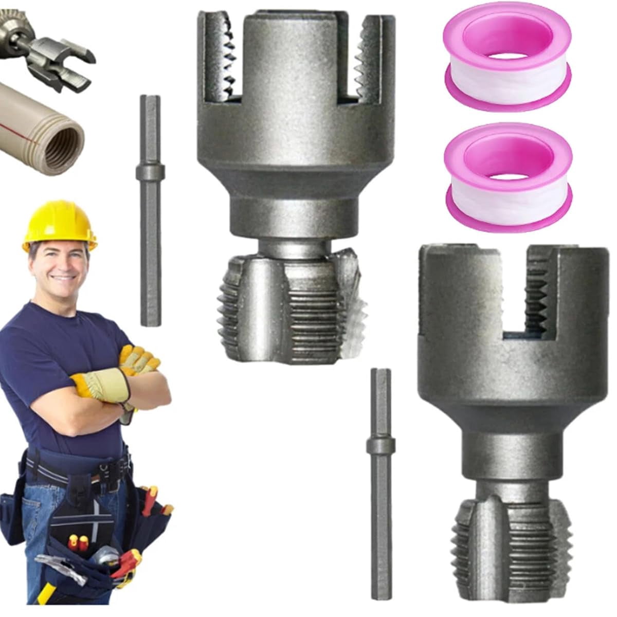 4 In 1 Water Pipe Wrench, 2026 Upgraded 4 In 1 Pipe Thread Wrench, 1/2 ...