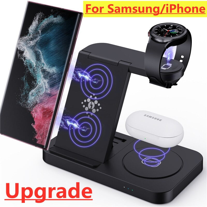 4 In 1 Wireless Charger Stand For iPhone 15 14 13 12 for Samsung S23 ...